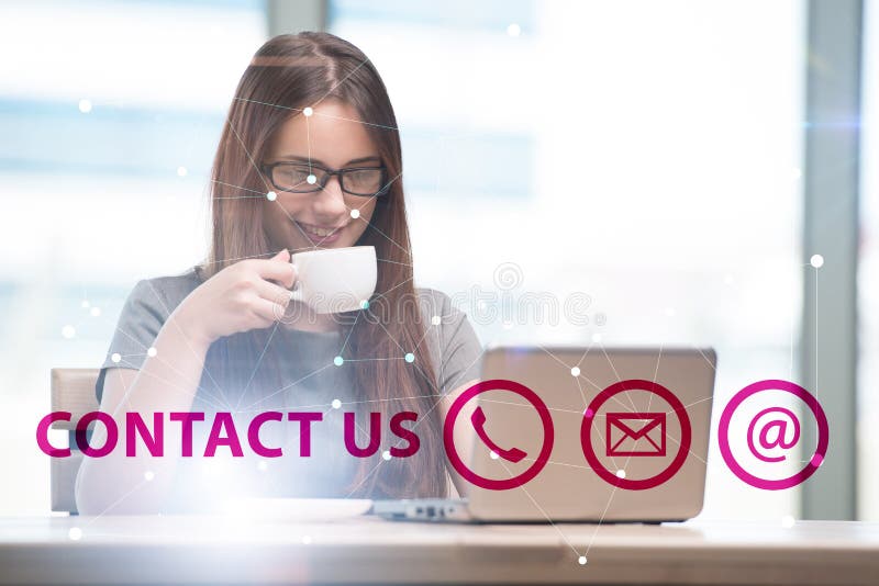 Communication Concept with Key Contact Means Stock Image - Image of ...