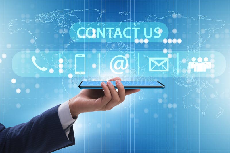 Communication Concept with Key Contact Means Stock Image - Image of ...