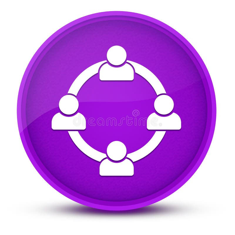 Communication Concept Luxurious Glossy Purple Round Button Abstract ...