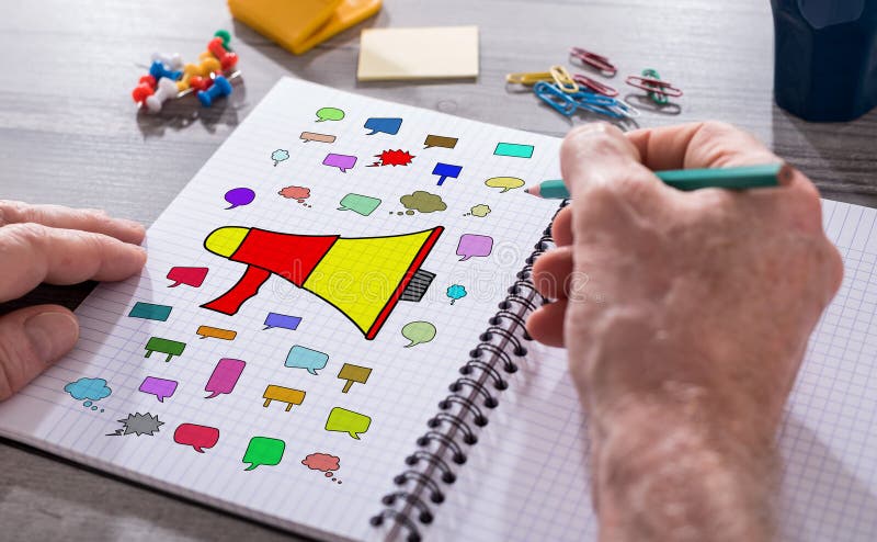 Communication Concept on a Notepad Stock Photo - Image of communicate ...