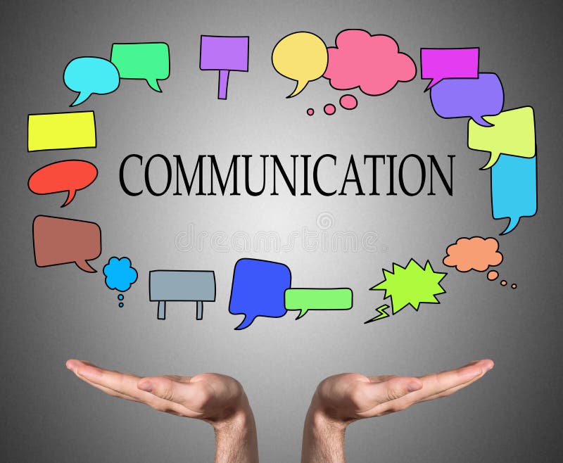Communication Concept Sustained by Open Hands Stock Photo - Image of ...
