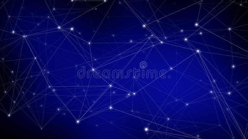 Technology Science Connected Lines on Blue Abstract Connections ...