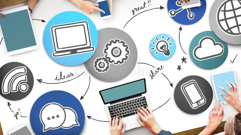 Communication Connection Network Share Concept Stock Illustration ...