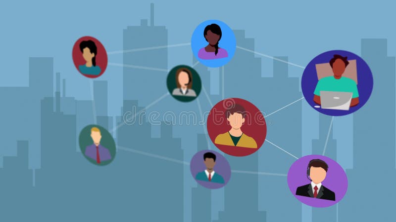 Communication, Connectivity and Icon for Networking with Profile ...