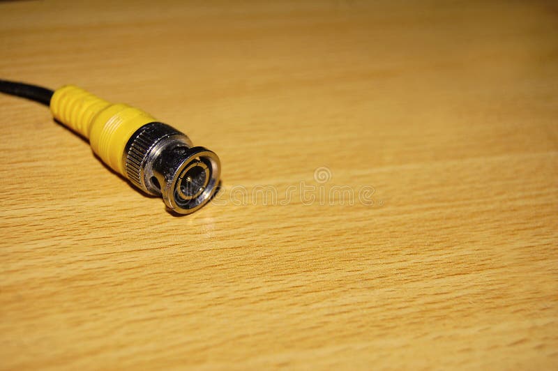 Communication. Connector from Analog Surveillance Camera Stock Photo ...
