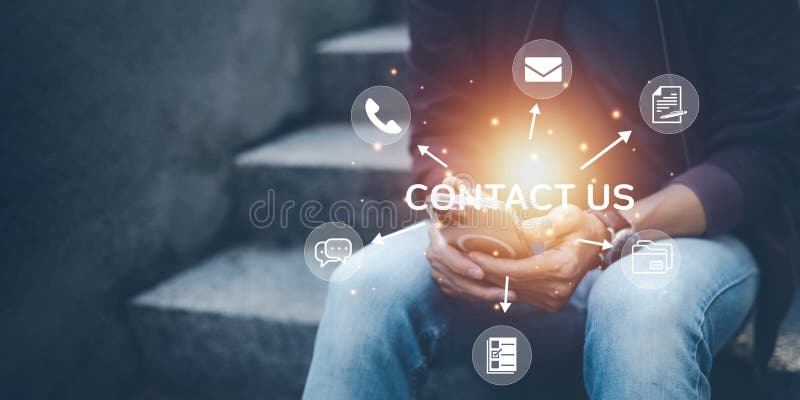 Communication and Contact Us or Customer Support Hotline People Connect ...