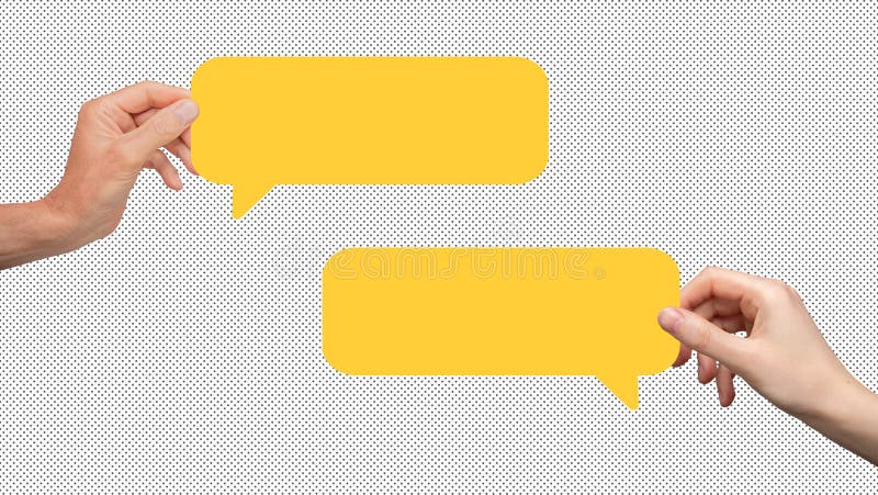 Communication and Conversation Concept. Man and Woman Exchanging Ideas ...