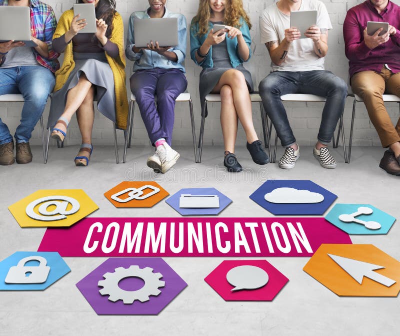 Communication Creative People Layout Graphic Concept Stock Photo ...