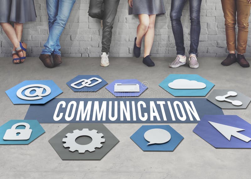 Communication Creative People Layout Graphic Concept Stock Image ...