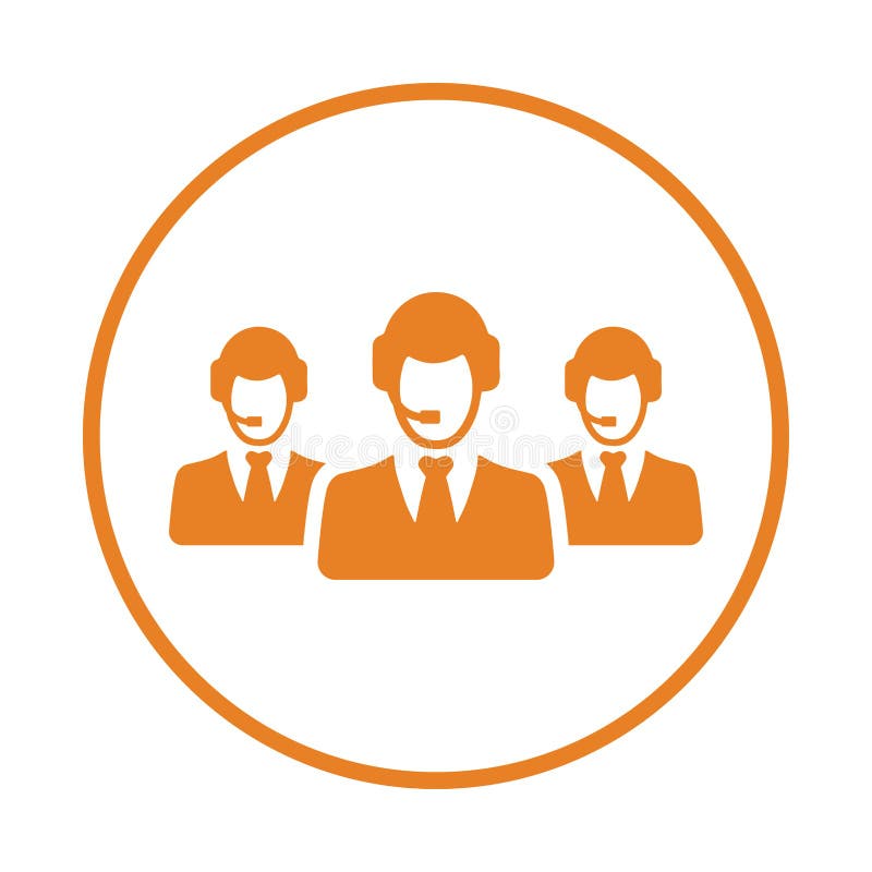 Communication, Customer, Service Icon. Orange Color Vector EPS Stock ...