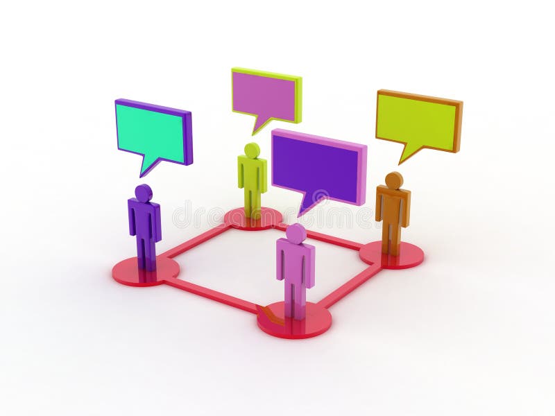 Communication 3D Concept stock illustration. Illustration of balloon ...