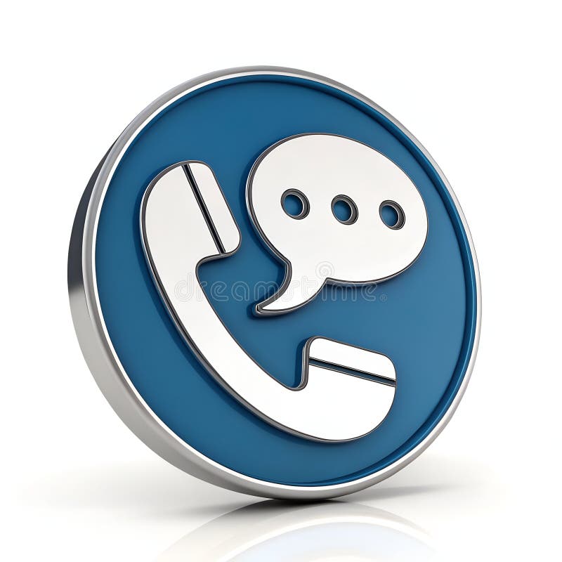 "Communication 3D Icon Illustration Isolated on White Background Stock ...