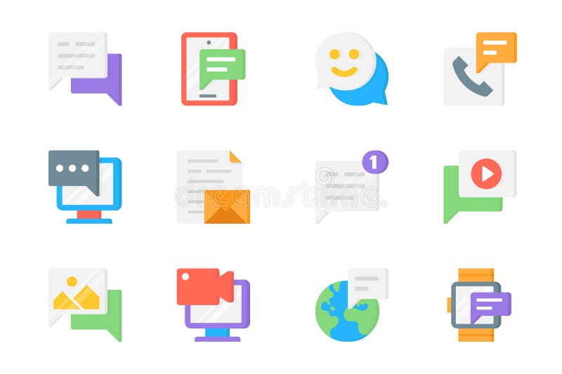 Communication 3d Icons Set. Vector Elements for Mobile App and Web ...