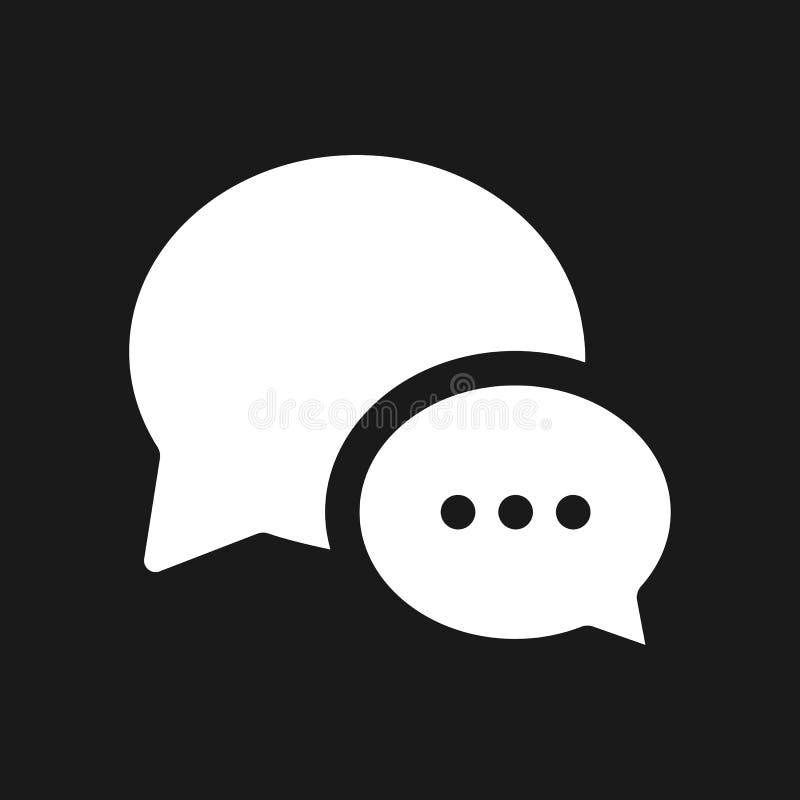 Communication Dark Mode Glyph Ui Icon Stock Vector - Illustration of ...