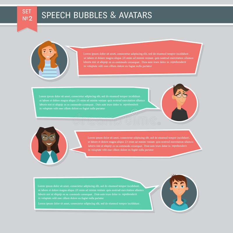 Communication De Personnes Avec Des Avatars Illustration de Vecteur ...