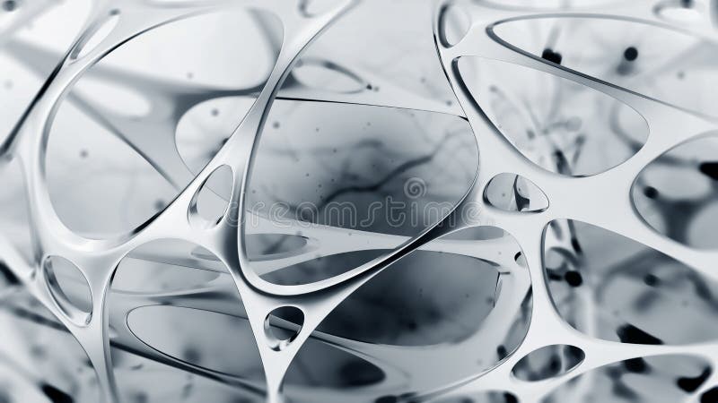 Black and White Abstract Image of a Neural Network Stock Illustration ...