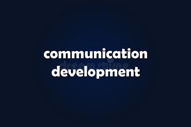 Communication Development. Text Stock Illustration - Illustration of ...