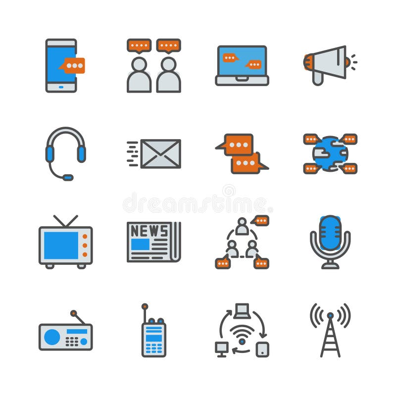 Communication Device Icon Set.Vector Illustration Stock Vector ...
