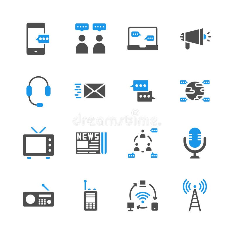 Communication Device Icon Set.Vector Illustration Stock Vector ...