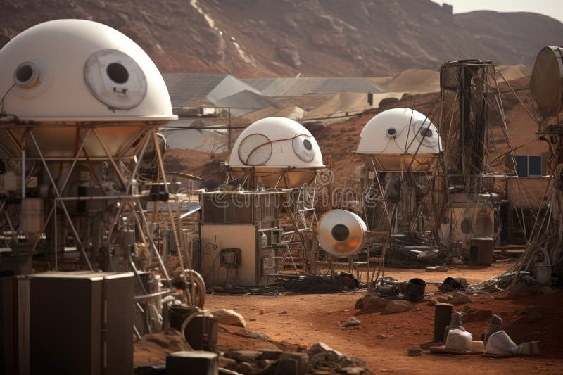 Communication Devices for Earth Contact in Mars Habitat Stock ...