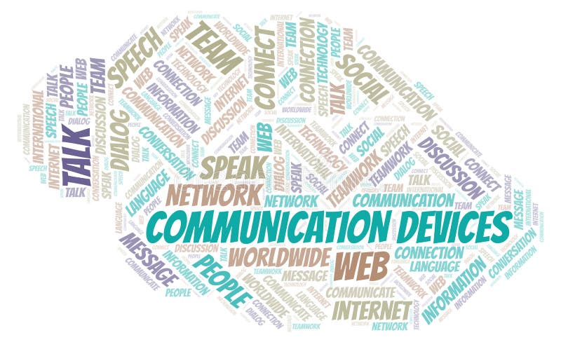 Communication Devices Word Cloud Stock Illustration - Illustration of ...