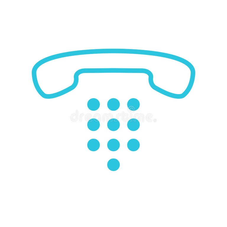 Communication Dial Pad Icon Isolated on White Background. Stock Vector ...