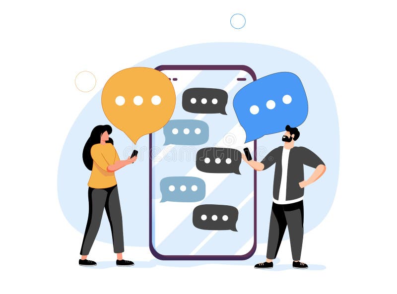 Internet chatting stock vector. Illustration of chatting - 14749755