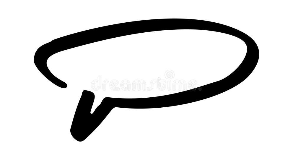 Communication Dialogue Balloon Doodle Stroke Stock Vector ...