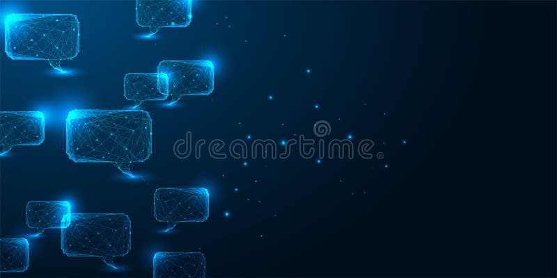 Communication, Dialogue, Virtual Networking, E-commerce Concept Banner ...