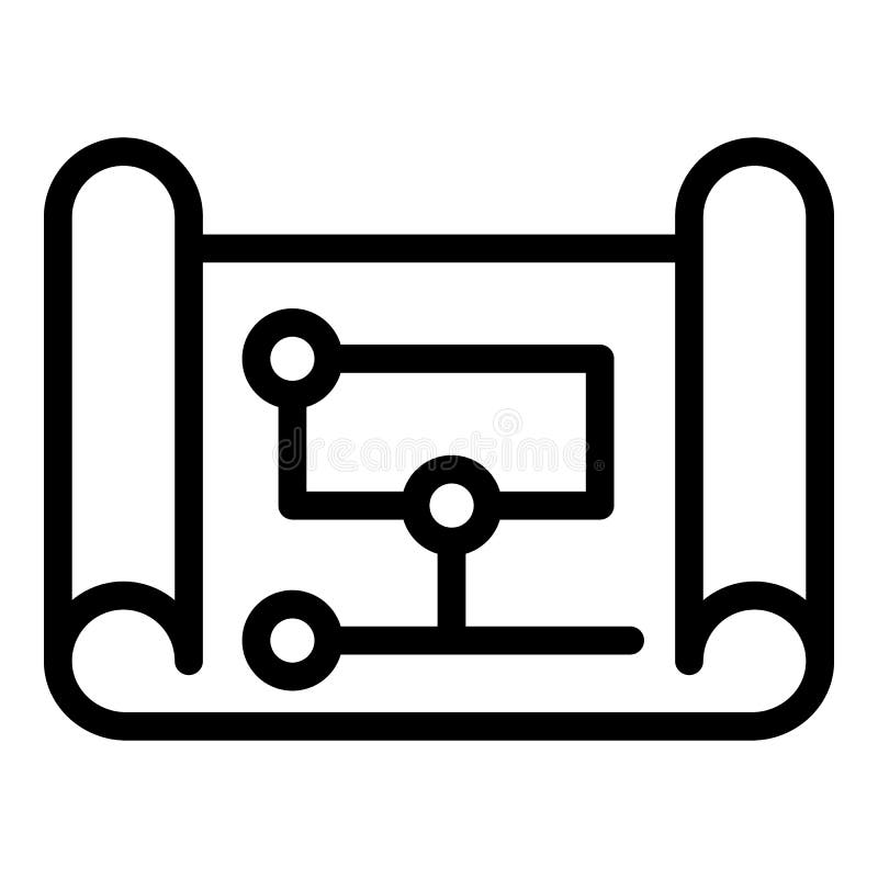 Communication Electric Plan Icon, Outline Style Stock Vector ...