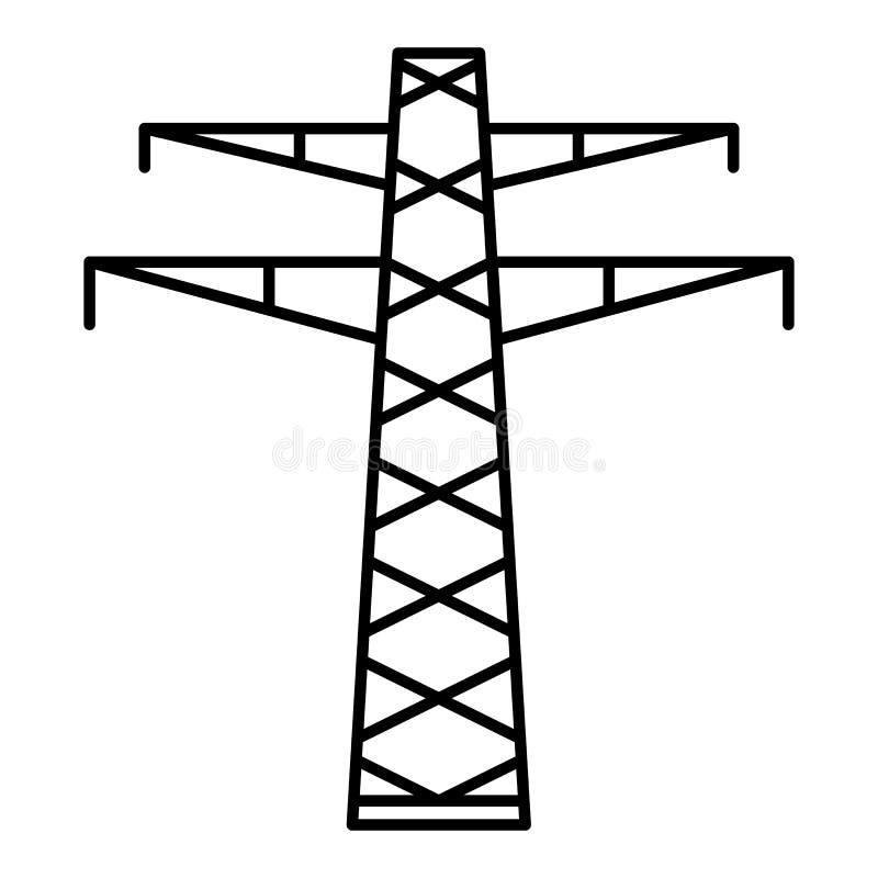 Communication Electric Tower Icon Color Outline Vector Stock Vector ...