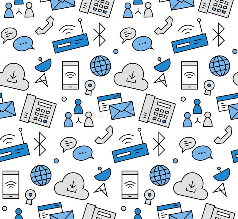 Computer Network Seamless Pattern Stock Illustrations – 17,482 Computer ...