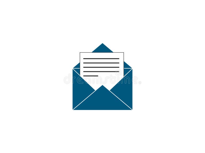 Communication, Envelope, Message Icon. Vector Illustration, Flat Design ...
