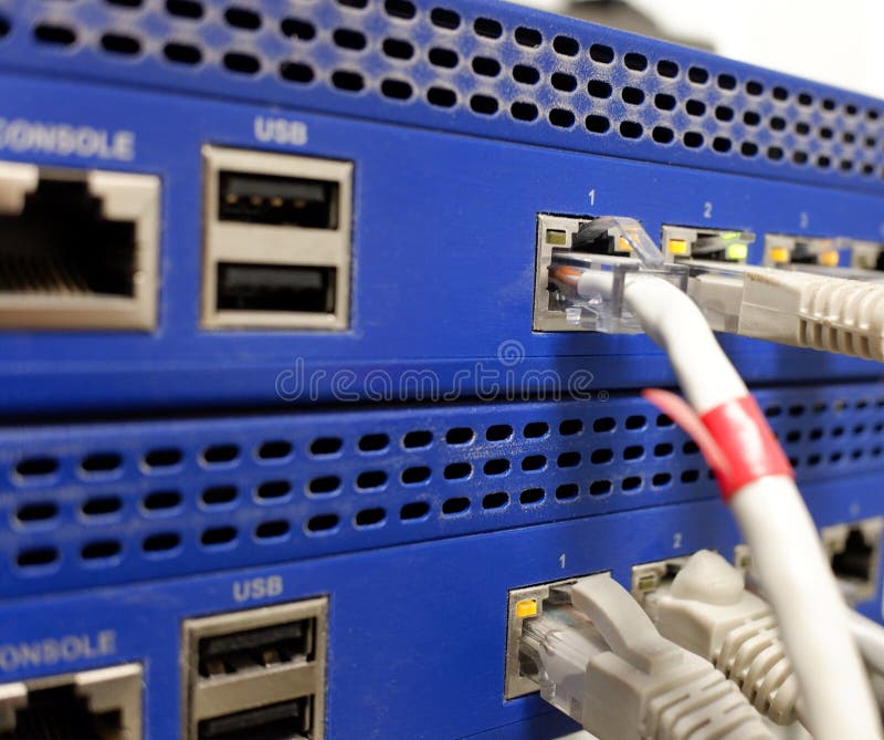 Communication Equipment in the Data Center Stock Photo - Image of ...