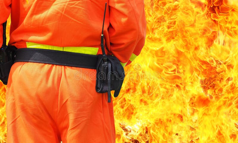 Communication Equipment on the Fire Fighter S Belt Stock Photo - Image ...