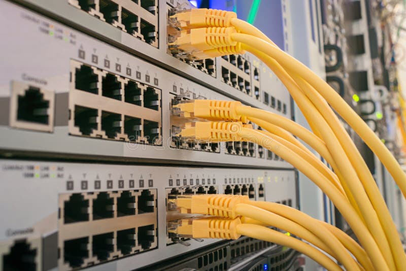 Communication Equipment is in the Server Room of the Data Center ...