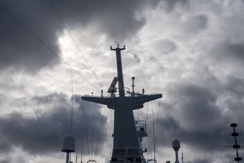 Communication Equipment on a Ship Stock Image - Image of blue, open ...