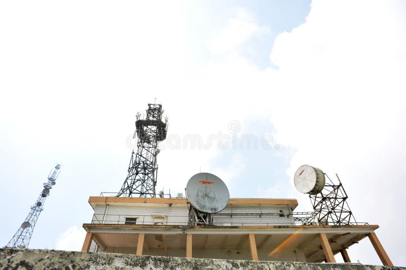 Communication equipments stock image. Image of coms, domes - 20171331