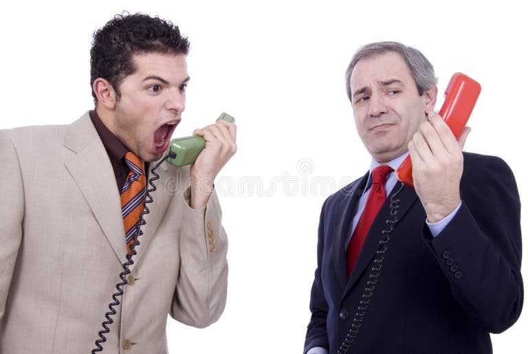 Communication Error between Two Businessman Stock Photo - Image of ...