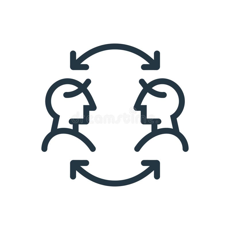 Communication Exchange Icon Stock Vector - Illustration of connection ...