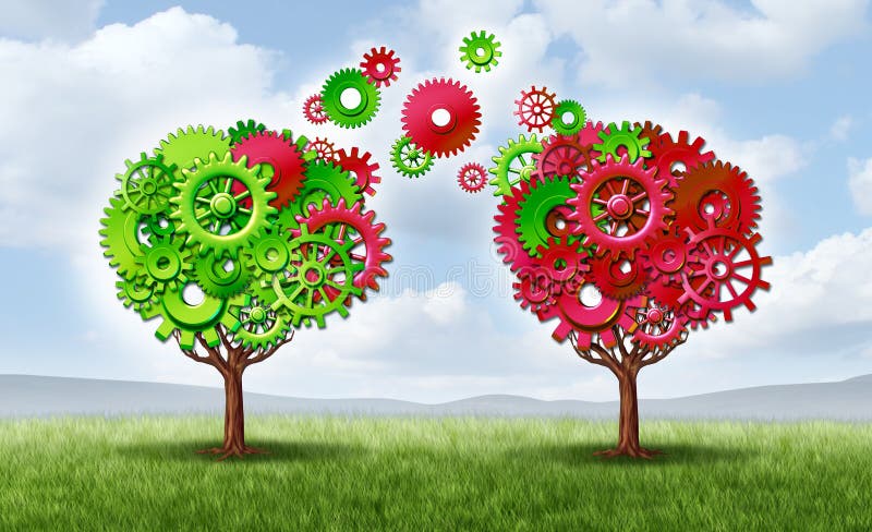 Communication Exchange Partnership Stock Illustration - Illustration of ...