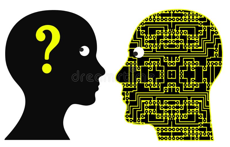 Communication Failure with Geek Stock Illustration - Illustration of ...