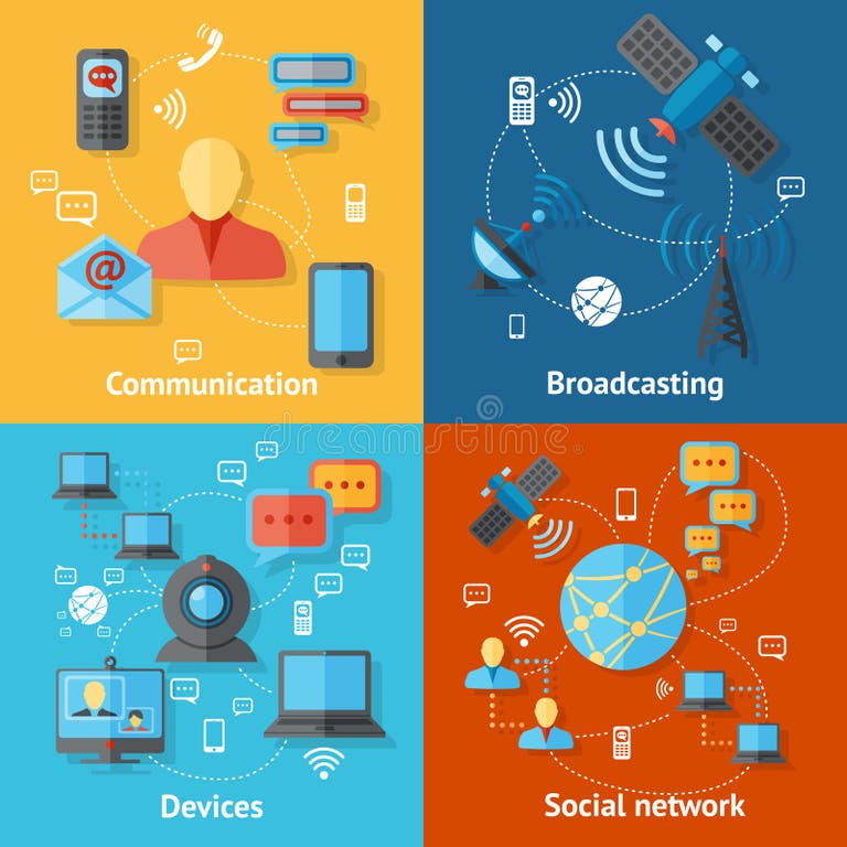 Communication Flat Stock Illustrations – 973,137 Communication Flat ...