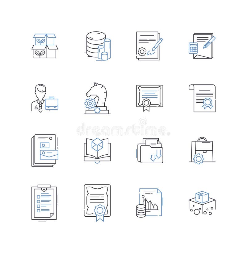 Communication Flow Line Icons Collection. Dynamics, Feedback ...