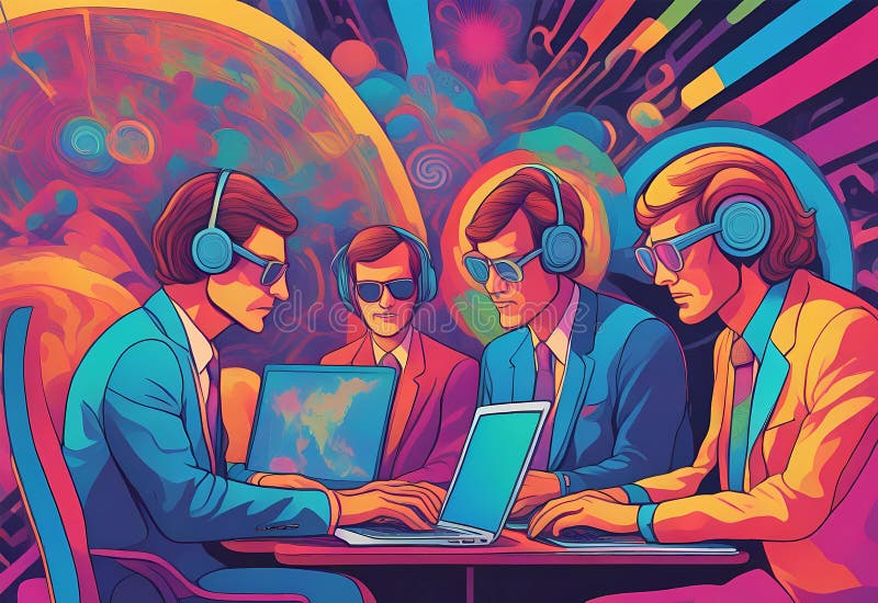 Communication in the Future, Illustration, Generative AI. Stock Photo ...