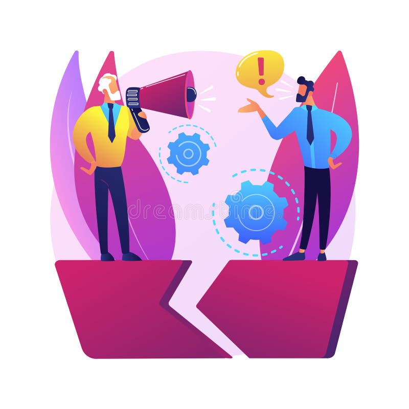 Communication Gap Abstract Concept Vector Illustration Stock Vector ...