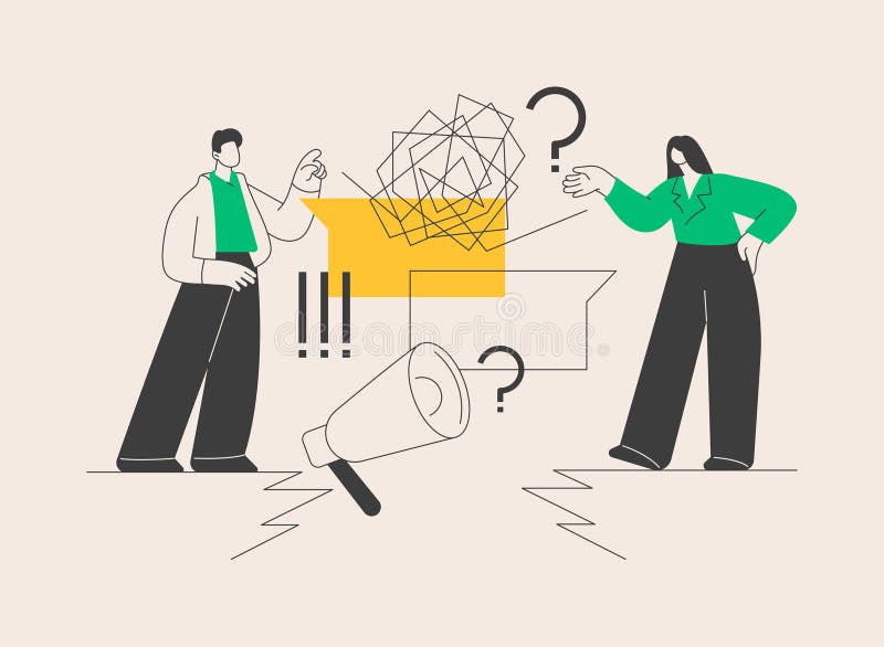 Communication Gap Abstract Concept Vector Illustration. Stock ...