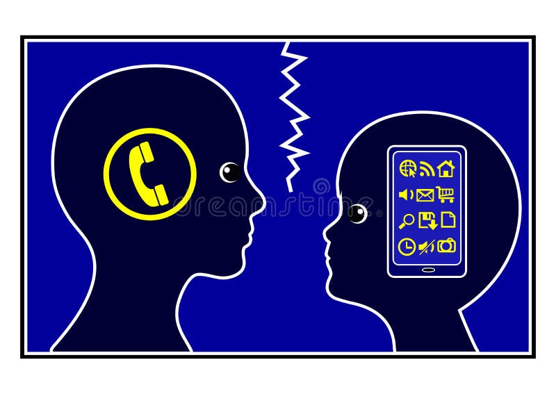Communication Gap stock illustration. Illustration of mobile - 59783169