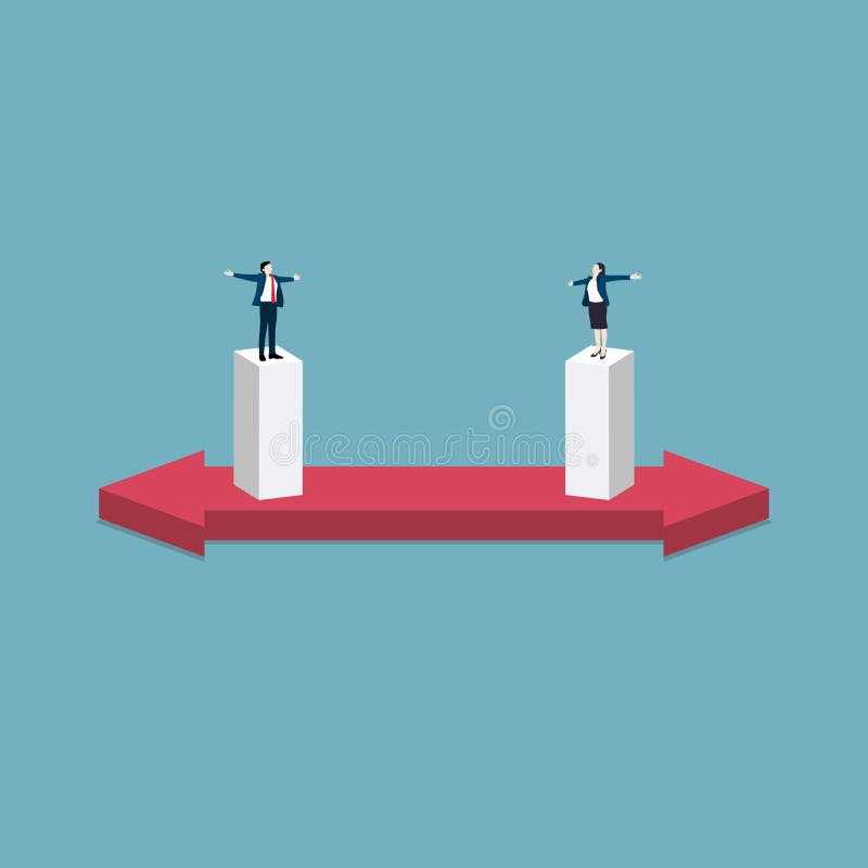 Communication between Genders, Vector Concept Stock Illustration ...