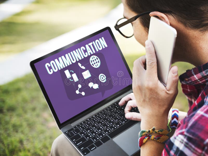 Communication Globe Speech Message Mail Concept Stock Image - Image of ...